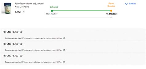 Flipkart — Refund Not Happening By Flipkart For Missing Product In Grocery