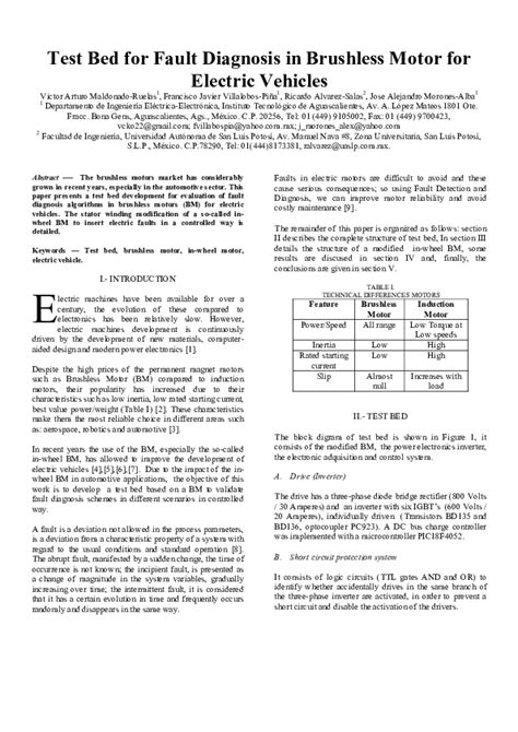Pdf Test Bed For Fault Diagnosis In Brushless Motor For Electric Vehicles