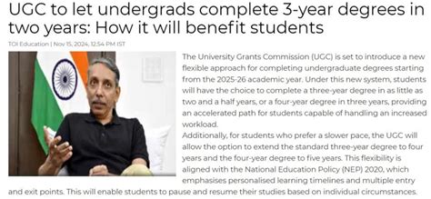 Sohan Kumar Dey On Linkedin What If You Could Complete Your Degree In Just 2 Years The Ugc Is