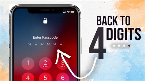 How To Make Your Iphone Passcode 4 Digits Youtube