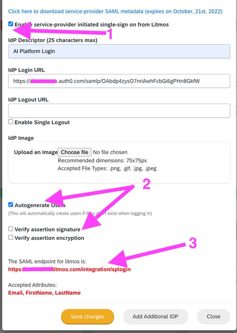Unable To Configure SSO For Litmos Auth Community