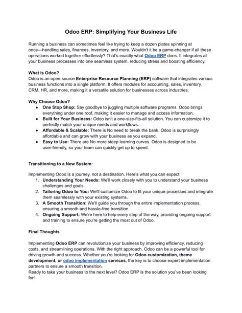 Ppt Odoo Erp Simplifying Your Business Life Powerpoint Presentation Id 13931604