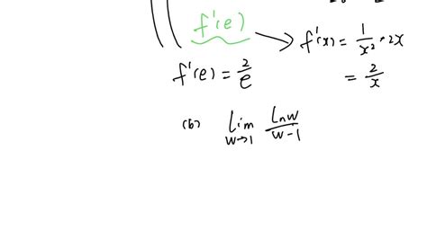 Solved Derive The Derivative For Lnx From The Definition Of A Derivative In Equation 3 2 F