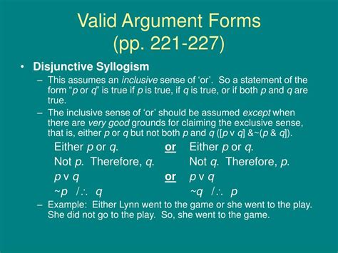 Ppt Chapter 22 Common Propositional Argument Forms Powerpoint