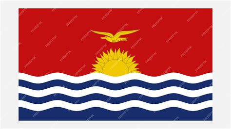 Premium Vector Kiribati Flag With Original Color