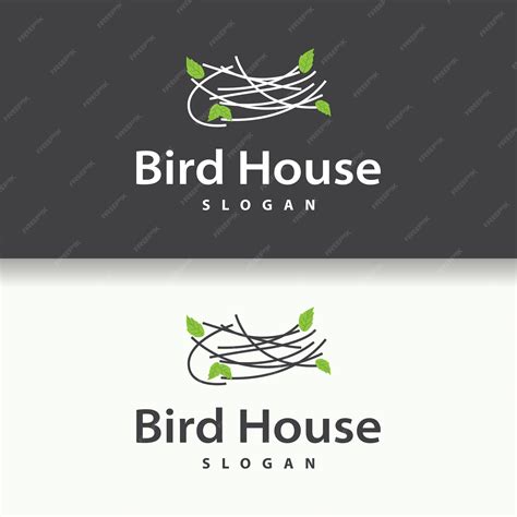 Premium Vector Bird Nest Logo Bird House Shelter Vector Modern Line