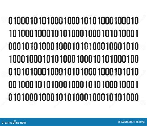 Binary Code Flat Monochrome Isolated Vector Object Stock Vector