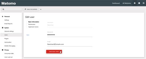 Create A User In Matomo Analytics Inmotion Hosting