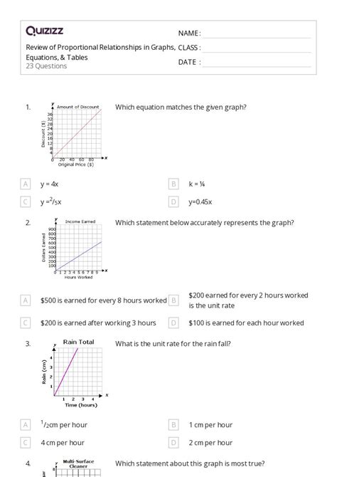 50 Proportional Relationships Worksheets On Quizizz Free And Printable