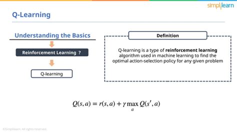 what is q learning in reinforcement learning q learning explained q learning simplilearn ppt