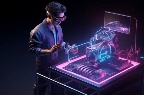 Free Photo Person Using Ar Technology To Perform Their Occupation