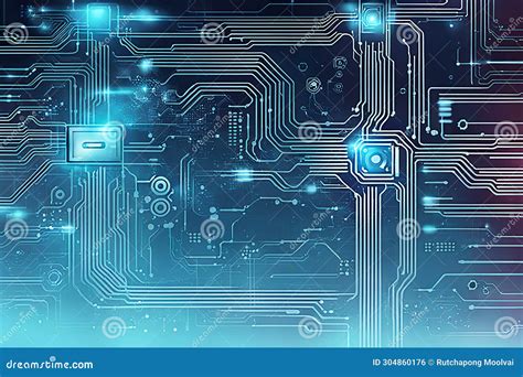 Abstract Data Technology Background With A Network Grid And Particles Connected Sci Fi Digital