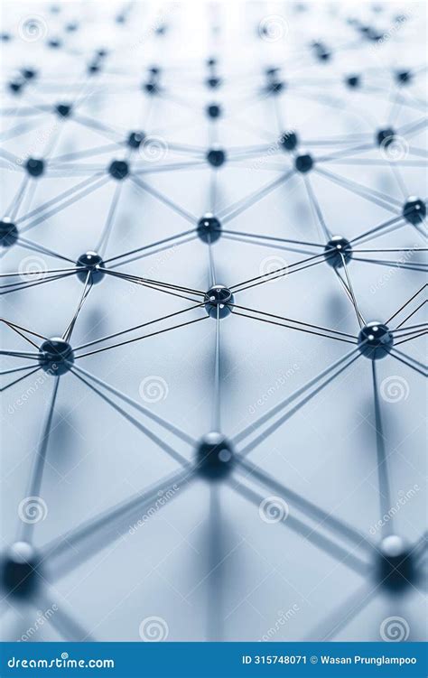 Abstract 3d Rendering Of A Lattice Structure Made Of Interconnected Spheres Stock Illustration