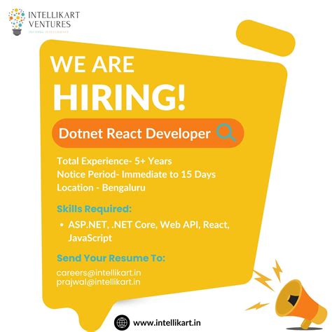 Prajwal Shinde On Linkedin Hiring Fullstackdotnet Reactdeveloper Dotnetcore Webapi React