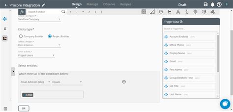 Procore Actions Connect IPaaS