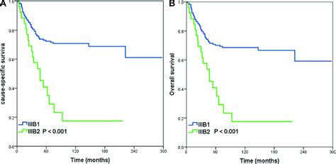Cause Specific Survival A And Overall Survival B For Patients With
