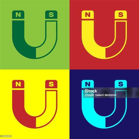 색 배경에 고립 된 색상 자석 아이콘입니다 말굽 자석 자기 자화 매력 기호입니다 벡터 일러스트 0명에 대한 스톡 벡터 아트 및 기타 이미지 Istock