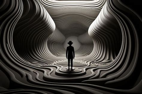 Premium Photo Illusion Of Depth Captures The Art Of Creating Threedimensional Perceptions On A