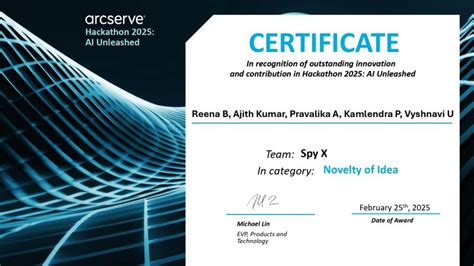 Hackathon Ai Innovation Teamwork Arcserve Kamlendra Pratap Singh