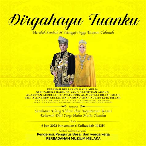 Dirgahayu Tuanku Portal Rasmi Perbadanan Muzium Melaka