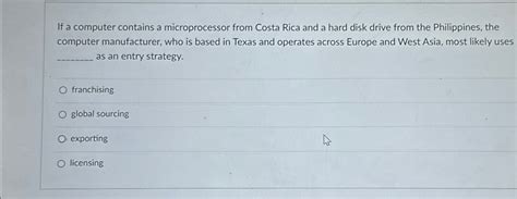 Solved If A Computer Contains A Microprocessor From Costa