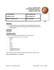 WEEK 4 HDL LAB EXERCISE NO 4 Pdf CPE 311L INTRO TO HDL LABORATORY