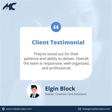 Mobilecoderz On Linkedin Mobilecoderz Appdevelopment Clientdiaries Clienttestimonial