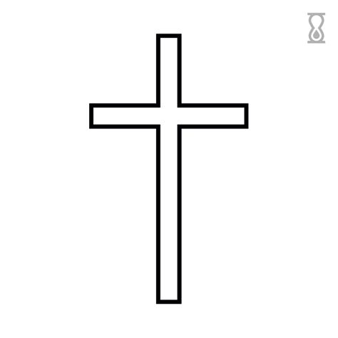 Simple Cross Outline Tattoo 4 Hundred Small Cross Tattoos