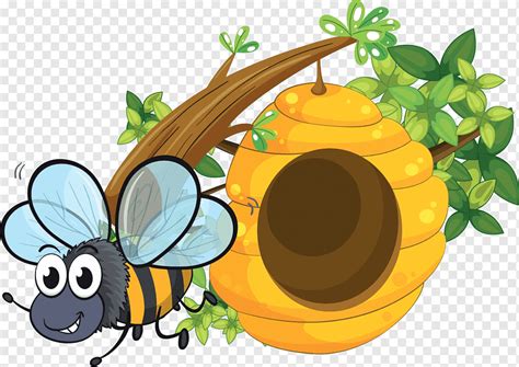 Colmena Y Abeja De Dibujos Animados Png Pngwing
