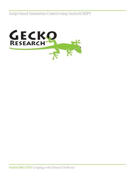 Gecko Research Scripting Tutorial Pdf Matlab Parameter Computer Programming