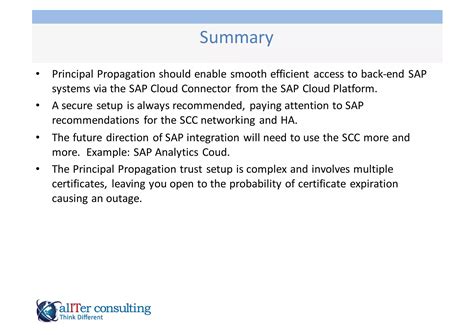 Principal Propagation With Sap Cloud Platform Ppt