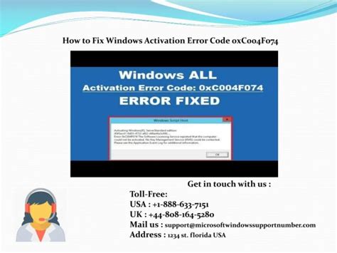PPT How To Fix The Windows 11 Activation Error 0xc004f074 PowerPoint Presentation ID 12697058