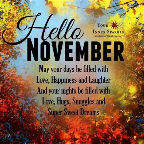 Welcome November Quotes
