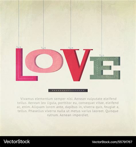 Hanging Love Letters Royalty Free Vector Image