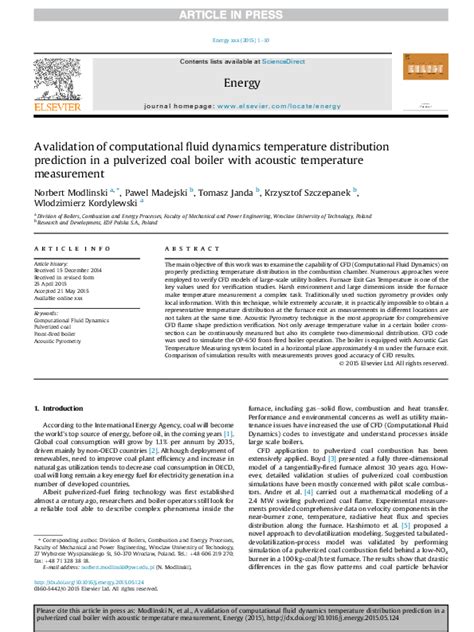 pdf a validation of computational fluid dynamics temperature