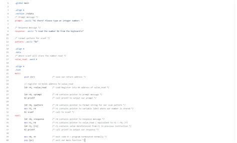 solved two integer data operationswrite an arm assembly