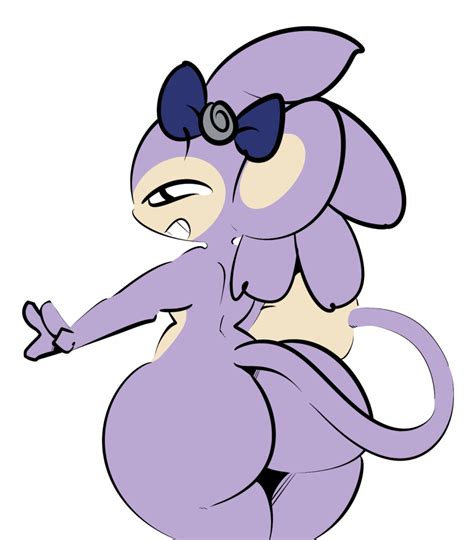 Rule 34 1 Upclock Accessory Aipom Annie 1 Upclock Anthro Ass Big Butt Big Ears Bow Feature