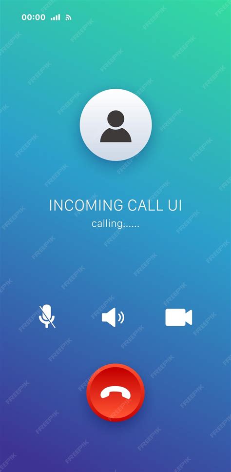 Premium Vector Incoming Phone Call Screen User Interface Uifor