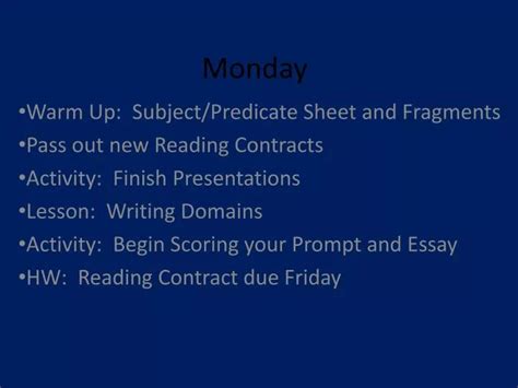 PPT Monday PowerPoint Presentation Free Download ID 7035040