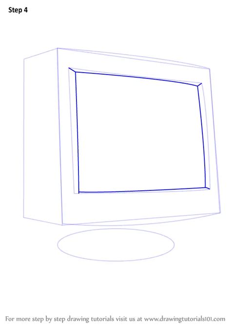 Learn How To Draw A Computer Monitor Computers Step By Step Drawing
