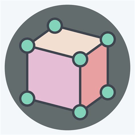 Icon Framework Related To 3d Visualization Symbol Color Mate Style Simple Design Editable