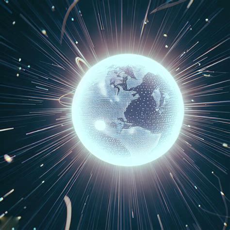 Premium Photo Virtual Planet Earth With Particles And Lines Network Connection Big Data