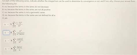 Solved For Each Of The Following Series Indicate Whether Chegg