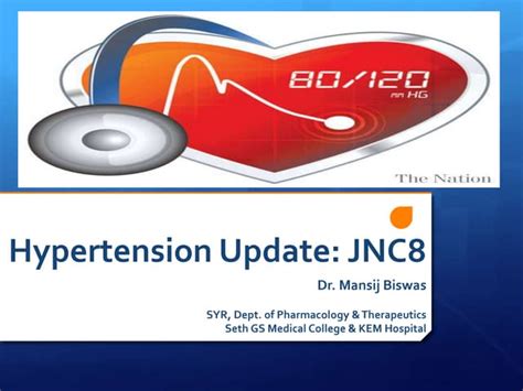 Jnc 8 Guideline To Management Of Hypertension Pptx
