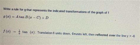 Answered Write A Rule For G That Represents The Indicated Kunduz