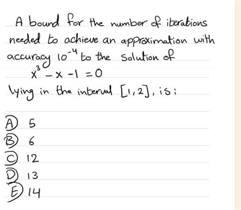 solved a bound for the number of iterations needed to