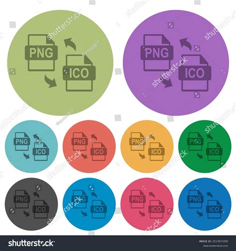 Png Ico File Conversion Darker Flat Stock Vector Royalty Free 2213973295 Shutterstock