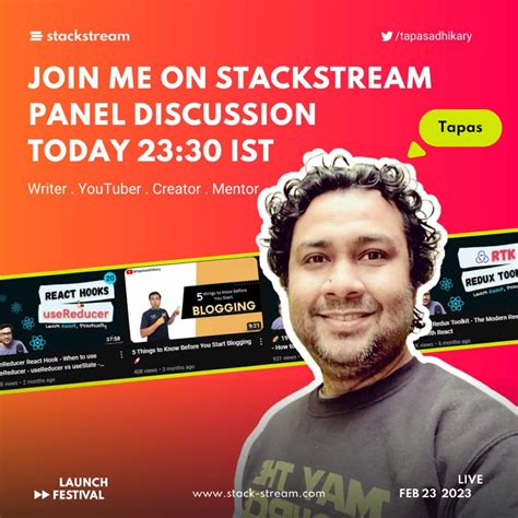 So Proud To Join The Stackstream Launch Today Evening As A Panelist Im Looking For A Complete