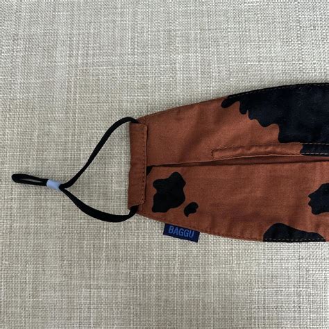 Cute Cow Print Baggu Face Mask Never Worn Just Depop