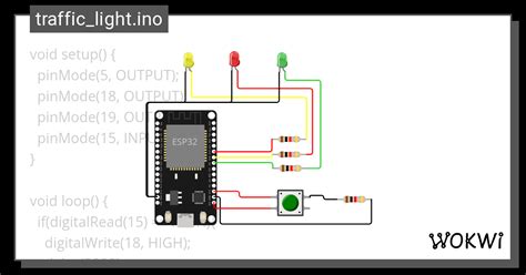 Traffic Light Ino Wokwi ESP32 STM32 Arduino Simulator